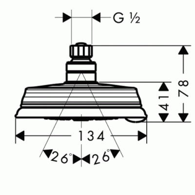 Hansgrohe Croma 100 Classic Kopfbrause mit Kugelgelenk | industriedepot.de